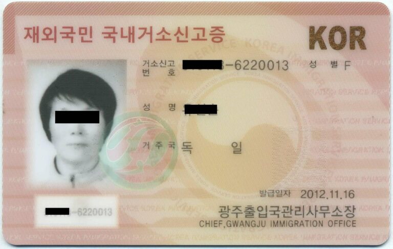 Why do korean id cards have chinese characters ? - Namhan South Korea